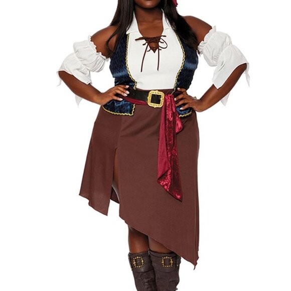 diona j | Dresses | Plus Size Rogue Pirate Wench Halloween Cosplay ...